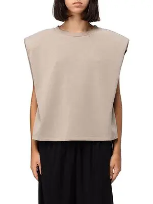 ELEH Eleh Sleeveless Viscose Blend Top With Padded Shoulders