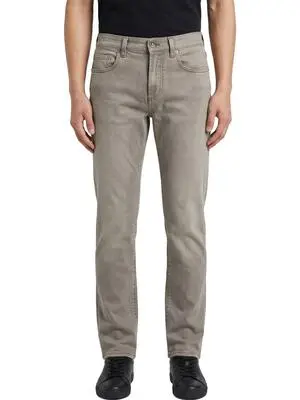Versace Tapered Fit 5-pocket Stretch Denim Jeans With Medusa Logo - White