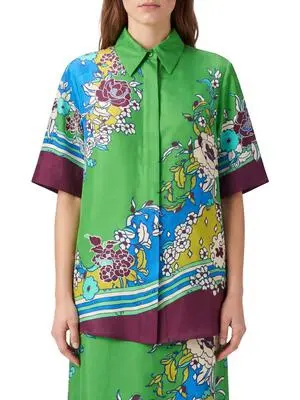 ALEMAIS Printed Silk Shirt - Multicolor
