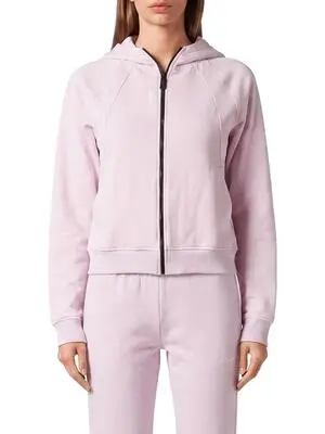 PLEIN SPORT Slim Fit Hooded Zip-up Jersey Sweatshirt - Fuchsia