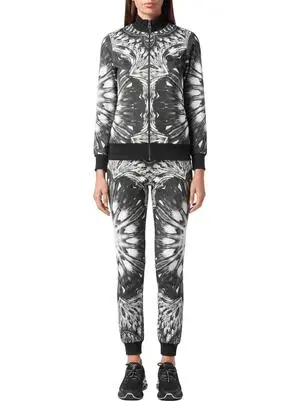 PLEIN SPORT Graphic Print Hooded Jersey Tracksuit - Black