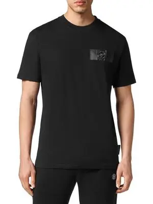 PLEIN SPORT Jersey T-shirt With Back Logo Print - White