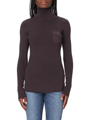 Elisabetta Franchi Slim Fit Silk Blend Long-sleeved Turtleneck Jumper - Cocoa
