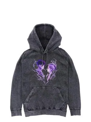 KPOP DEMON HUNTERS Jinu And Rumi Love Lightweight Hoodie - Black