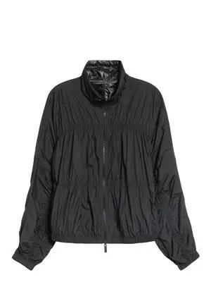 Emporio Armani Gathered Zip Windbreaker - Solid Black
