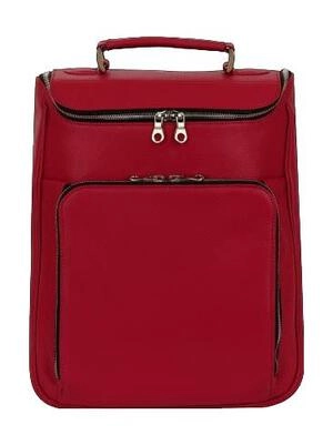 LUIS STEVEN Medium Leather Laptop Pack - Red