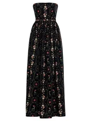 Agua Bendita Lienzo Noche Maxi Dress - Black