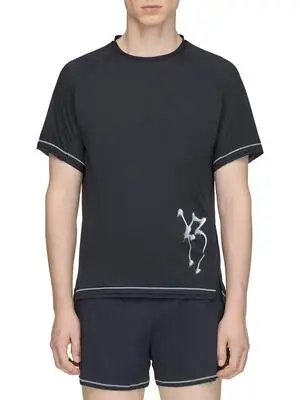 Y3 Chito Graphic Running Short Sleeve Tee - Black