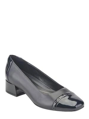 Easy Spirit Easy Spirit Jasmin Pump With Cap Toe And Block Heel Black