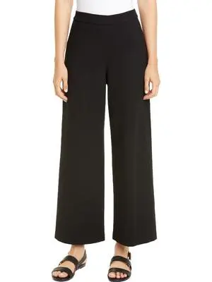 Rosetta Getty Interlock Ankle Wide Leg Pants - Black
