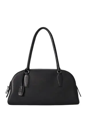 THE ROW E/w India Bag In Textured Calfskin - Black