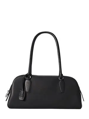 THE ROW E/w India Bag In Textured Calfskin - Nero