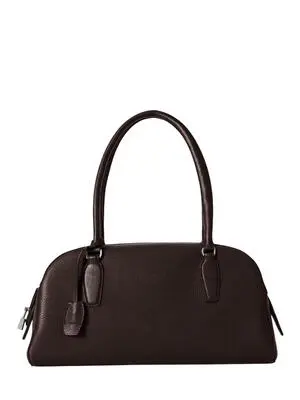 THE ROW E/w India Bag In Textured Calfskin - Deep Brown