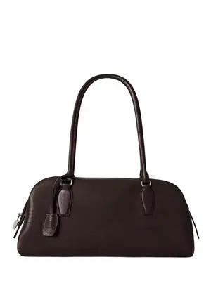 THE ROW E/w India Bag In Textured Calfskin - Hippo Grey Ans