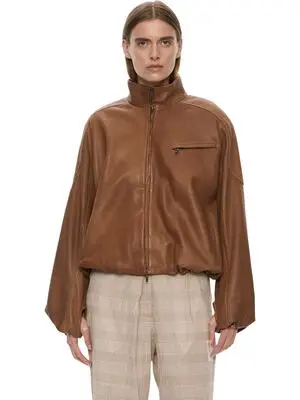 Christopher Esber Dannie Leather Bomber - Mud