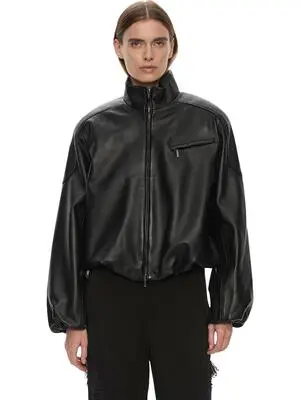 Christopher Esber Dannie Leather Bomber - Black