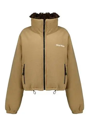 Miu Miu Fleece Jacket Cammello - Camel