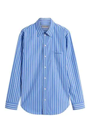 Balenciaga Regular Fit Shirt And White - Blue
