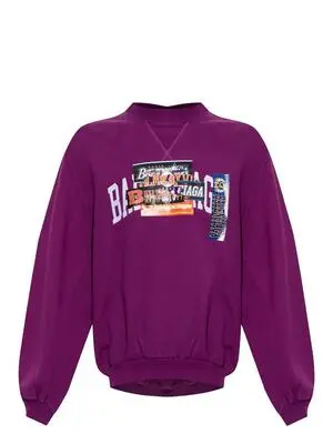 Balenciaga Round Fit Crewneck Violet - Purple