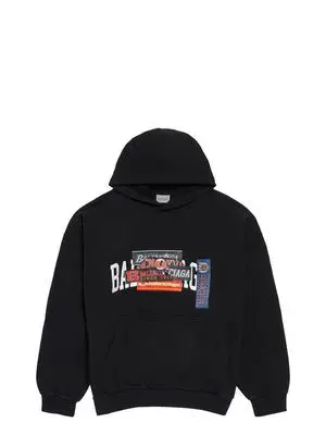 Balenciaga Medium Fit Hoodie - Black