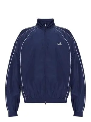 Balenciaga Track Jacket With Contrast Piping - Blue