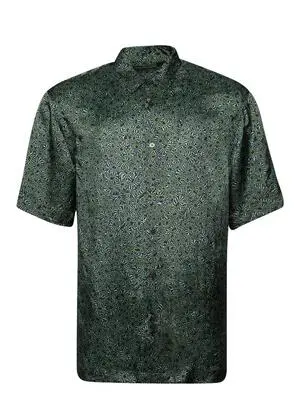 Dries Van Noten Short Sleeve Viscose Shirt Mint - Green