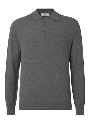 Arch4 Mr Swansea Cashmere Polo Sweater - Grey