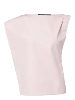 Jacquemus Draped Cotton Top - Pink