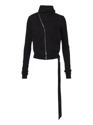 Rick Owens Mountain Cotton Zip-up Sweatshirt - Black