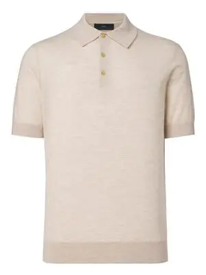 Arch4 Mr Ascot Cashmere Polo Shirt - Beige