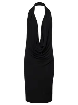 GUCCI Draped Halterneck Crêpe Jersey Minidress