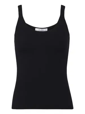 Max Mara Knitted Wool-blend Tank Top - Black
