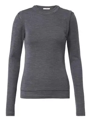 RÓHE Layered Merino Wool Sweater - Grey