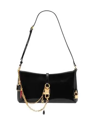 Dolce & Gabbana Velata Small Leather Shoulder Bag - Black
