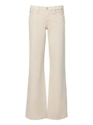 FRAME Gray Wide-leg Jeans - White