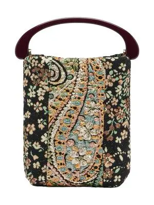 Dries Van Noten Micro Floral Jacquard Top-handle Bag - Multicoloured
