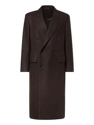 TOM FORD Double-breasted Cashmere Coat - Brown