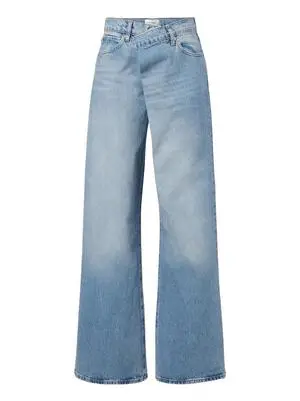 FRAME Crossover Wide-leg Jeans - Blue