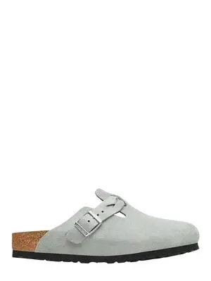 BIRKENSTOCK Birkenstock Boston Braided Suede Clogs Grey
