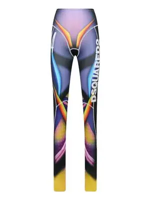 Dsquared2 Graphic Print Jersey Trousers - Black