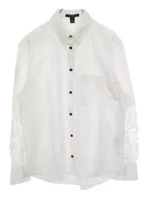 LOUIS VUITTON 2000s Cut-out Button-down Shirt - White