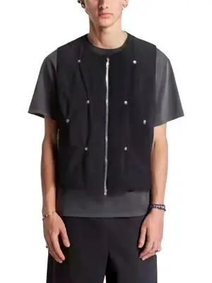 HELIOT EMIL Stud-embellished Vest - Black