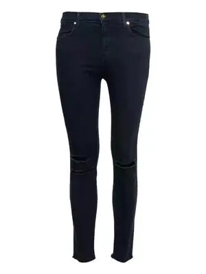 J Brand Distressed Buttoned Slim-fit Jeans - Blue
