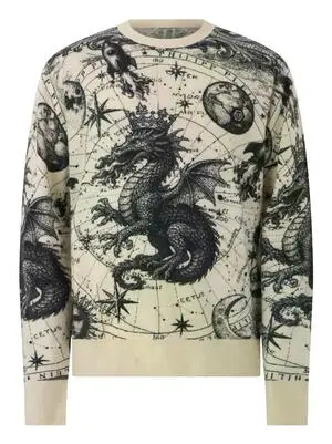 Philipp Plein Graphic Print Sweater - Neutrals