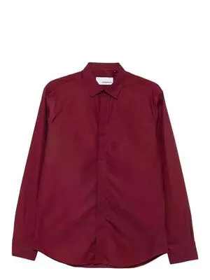 COSTUMEIN Concealed-placket Long-sleeve Shirt - Red