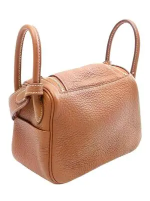 Hermès 2024 Mini Lindy Shoulder Bag Brown