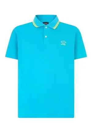 Paul & Shark Logo-embroidered Tipped Polo Shirt - Blue