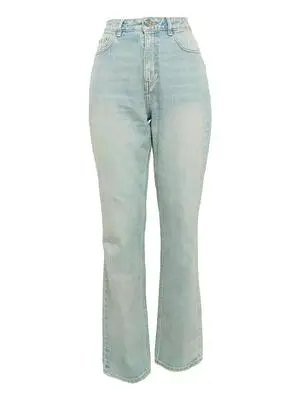 GANNI High-waisted Straight-leg Denim Trousers - Blue