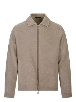 Fedeli Zip-up Shirt-style Jacket - Neutrals