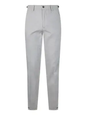 Paul & Shark Slim-fit Zip-fastening Chino Trousers - Grey